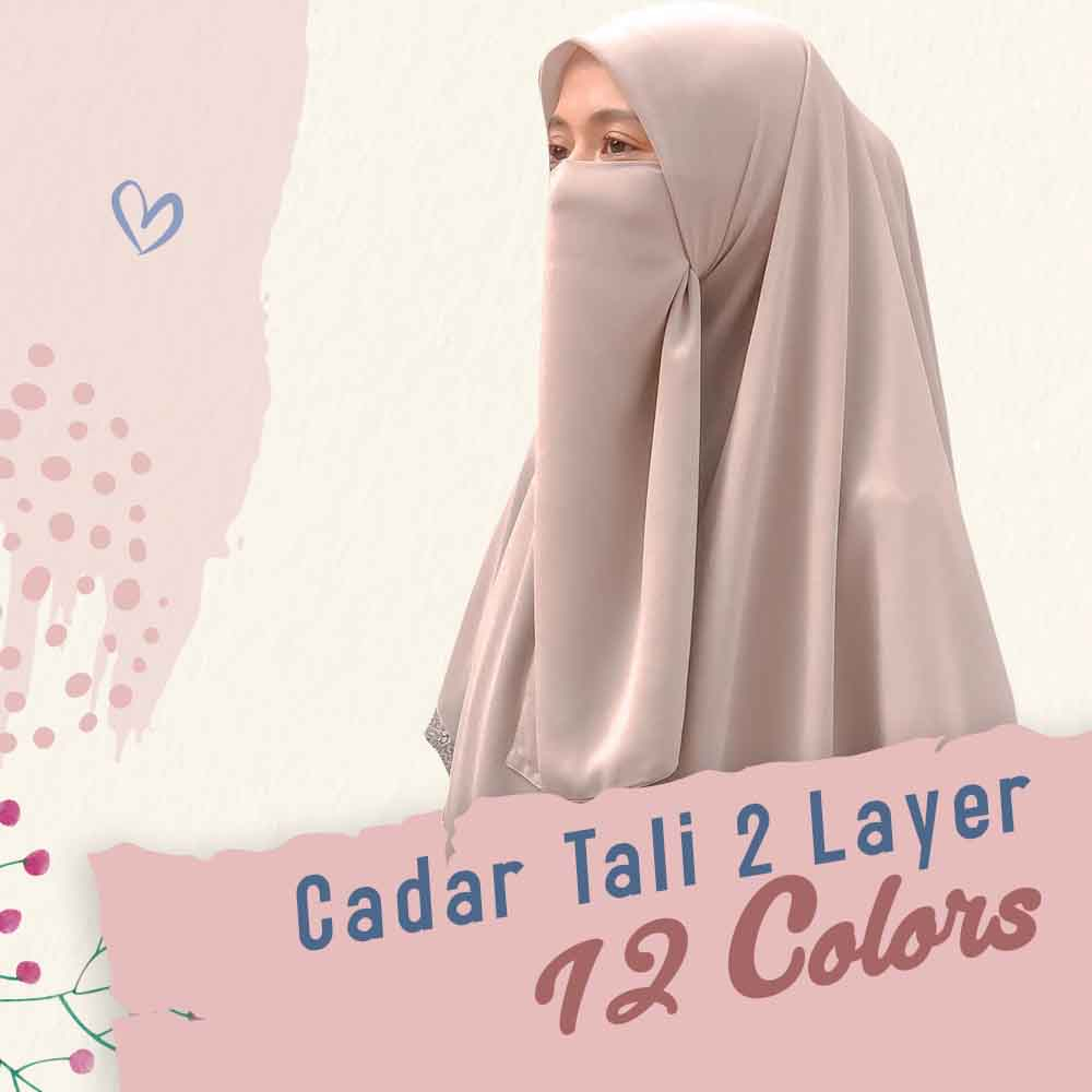 Jual Cadar Tali 2 Layer Ceruty Babydoll NIQAB NIQOB TANPA JAHITAN BAWAH MATA ZALAIVA | Shopee ...