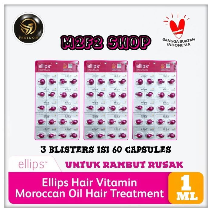 Jual Ellips Hair Vitamin Rambut Moroccan Oil Treatment Isi 20 - 1 ml ...