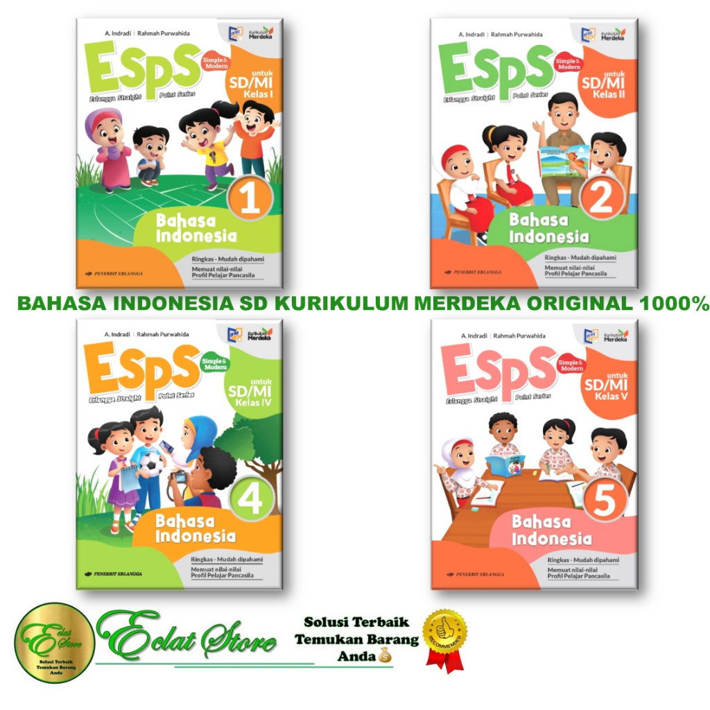 Jual ESPS BAHASA INDONESIA SD/MI KELAS 1 2 3 4 5 6 KURIKULUM MERDEKA ERLANGGA | Shopee Indonesia