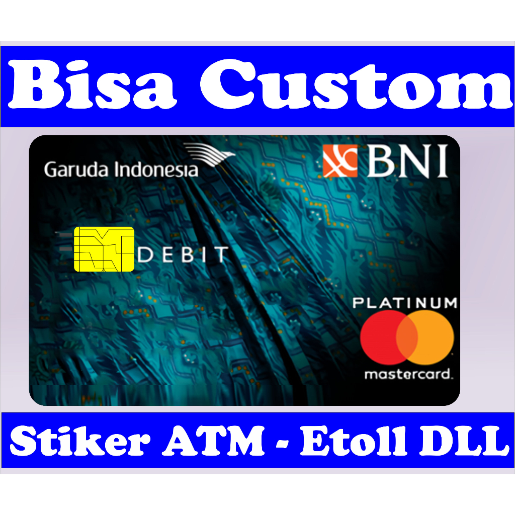 Jual Sticker Stiker Atm debit kredit Etoll emoney Brizzi flazz special ...