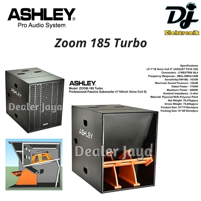 Jual Subwoofer Ashley ZOOM 185 TURBO / ZOOM185 TURBO - 18 inch Aktif ...