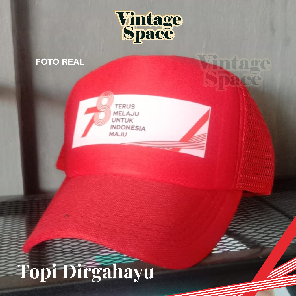 Jual topi HUT INDONESIA / topi 17an / topi HUT RI/ topi logo resmi ...
