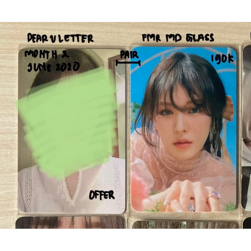Jual redvelvet rv wendy pc photocard dear u letter month 2 june 2020 ...