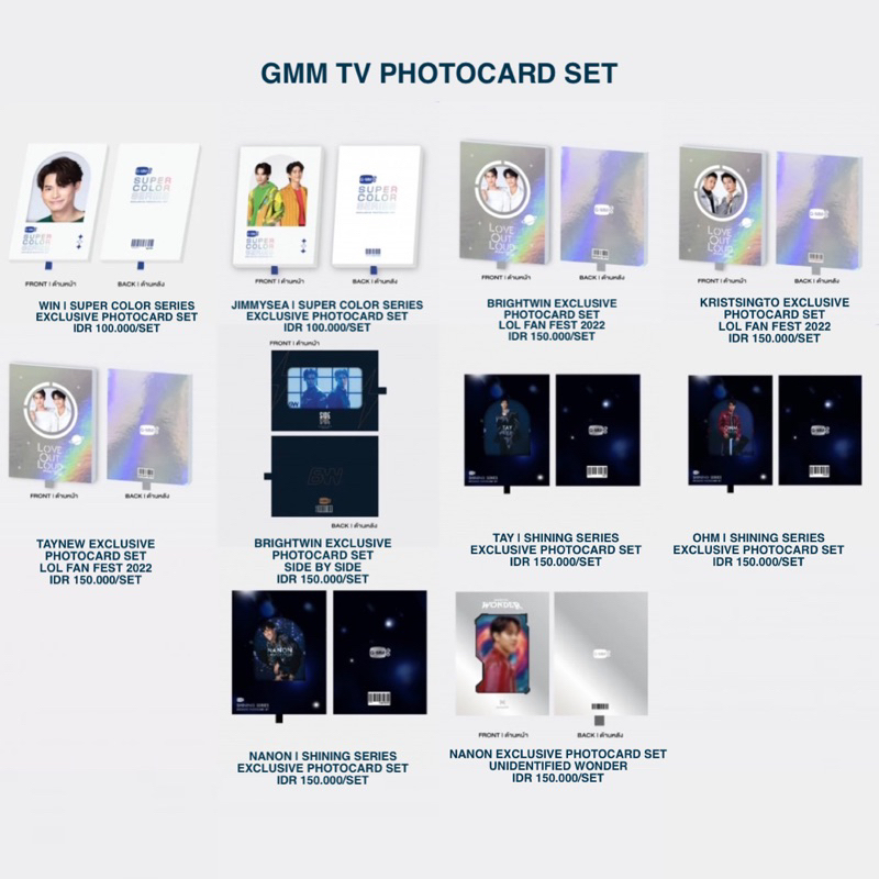 Jual [READY STOCK][SALE] GMM TV PHOTOCARD & POSTCARD | Shopee Indonesia