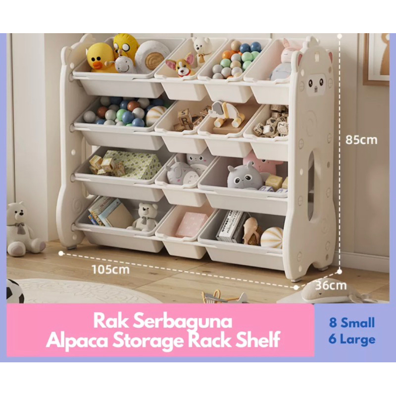 Jual BONUS MANDI BOLA RAK BUKU STORAGE MAINAN ANAK GIRAFFE CABINET ...