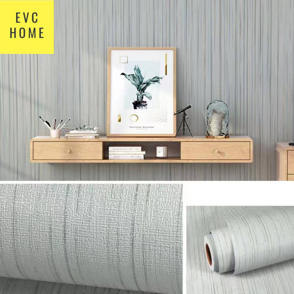 Jual Evchome 60cm X 5m Wallpaper Sticker Dinding Salur Tekstur 3d Korea Premiumwallstiker Embos