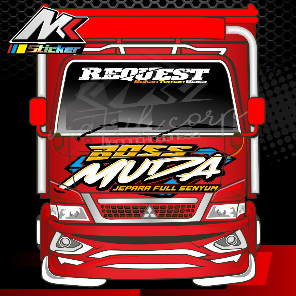 Jual STICKER KABIN DEPAN TRUK BOSS MUDA ALL TRUCK - DESAIN BISA REQUEST ...