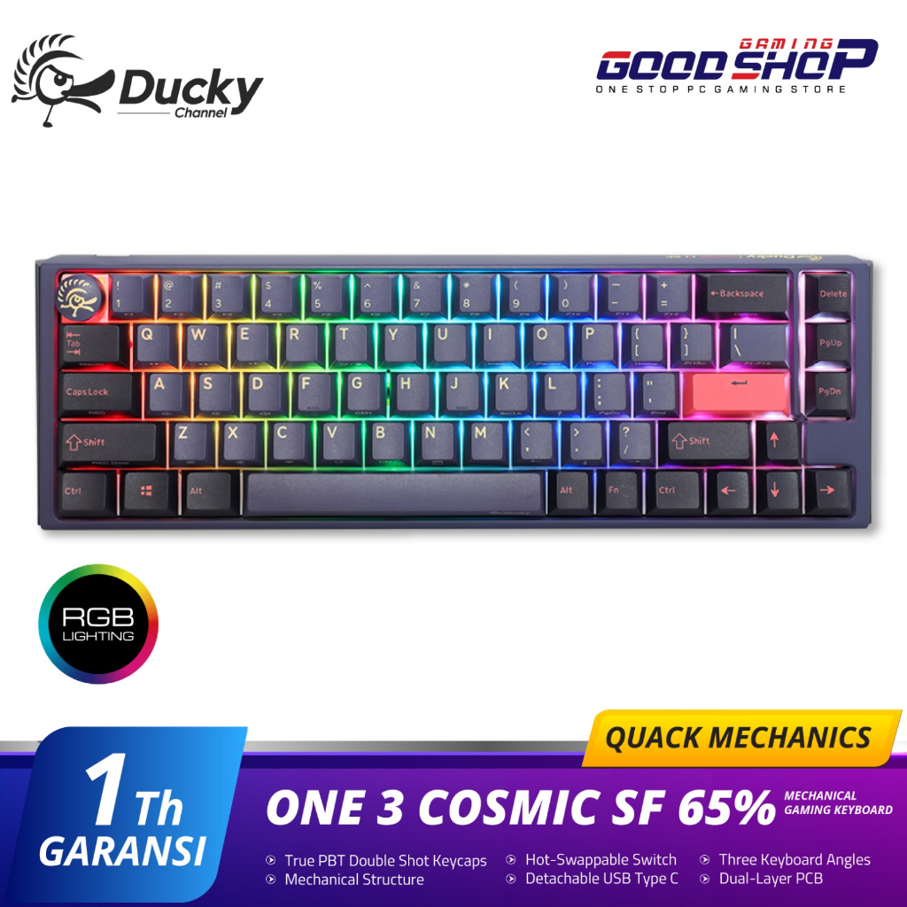 Jual Ducky One 3 Cosmic SF 65% Hotswap RGB Mechanical Gaming Keyboard | Shopee Indonesia