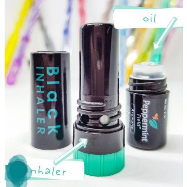 Jual BLACK INHALER THAILAND 2IN1 PEPPERMINT FIELD INHALER 2IN1 AROMATIC ...