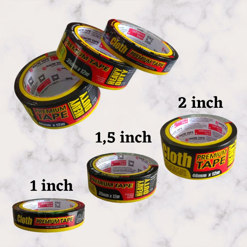 Jual Lakban Kain Hitam NACHI 1inch 1,5inch 2inch | Shopee Indonesia