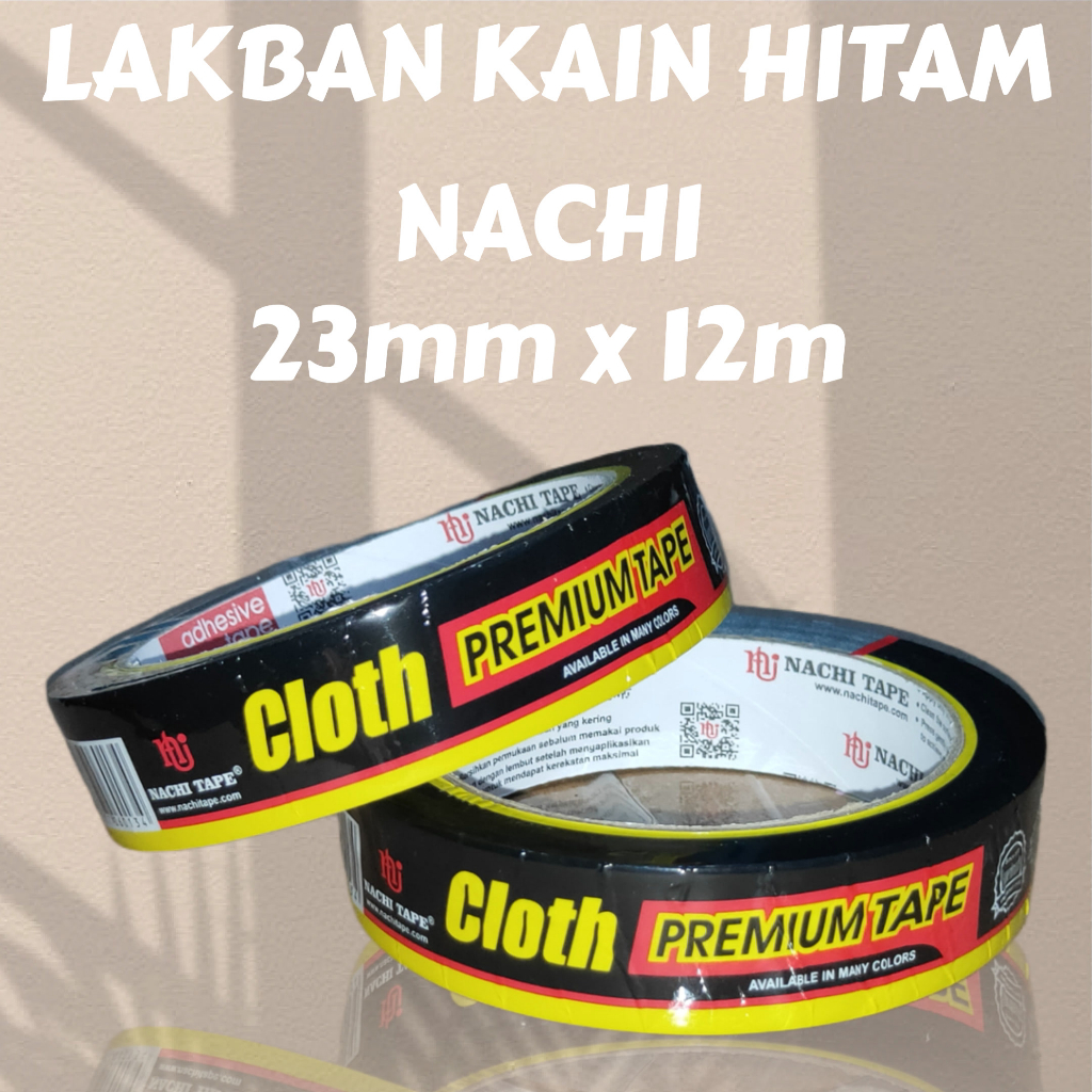 Jual Lakban Kain Hitam NACHI 1inch 1,5inch 2inch | Shopee Indonesia