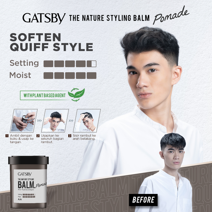 Jual GATSBY The Nature Styling Balm Clay Cream Pomade Minyak Rambut ...