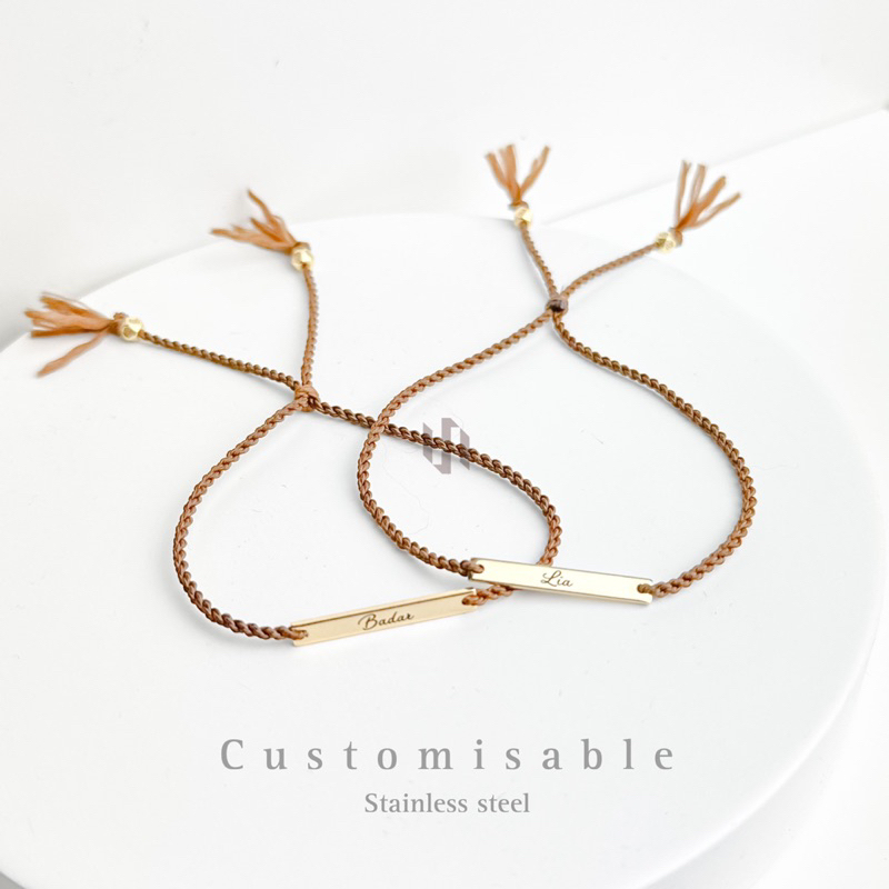 Jual Gelang Custom Nama personalised bracelet (gelang nama dan gelang ...
