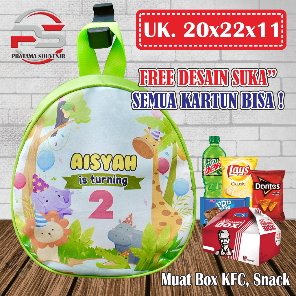 Jual Tas Ulang Tahun Anak Custom Ransel Telur / BOX / Tas Ultah ...