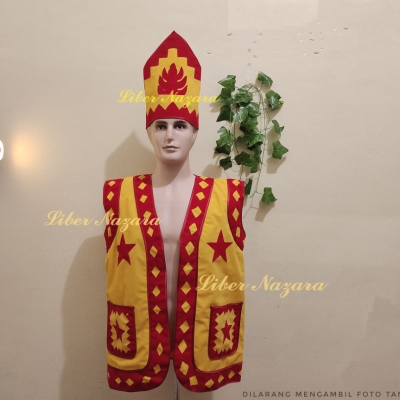 Jual Rompi Nias Set Topi Kuning | Shopee Indonesia