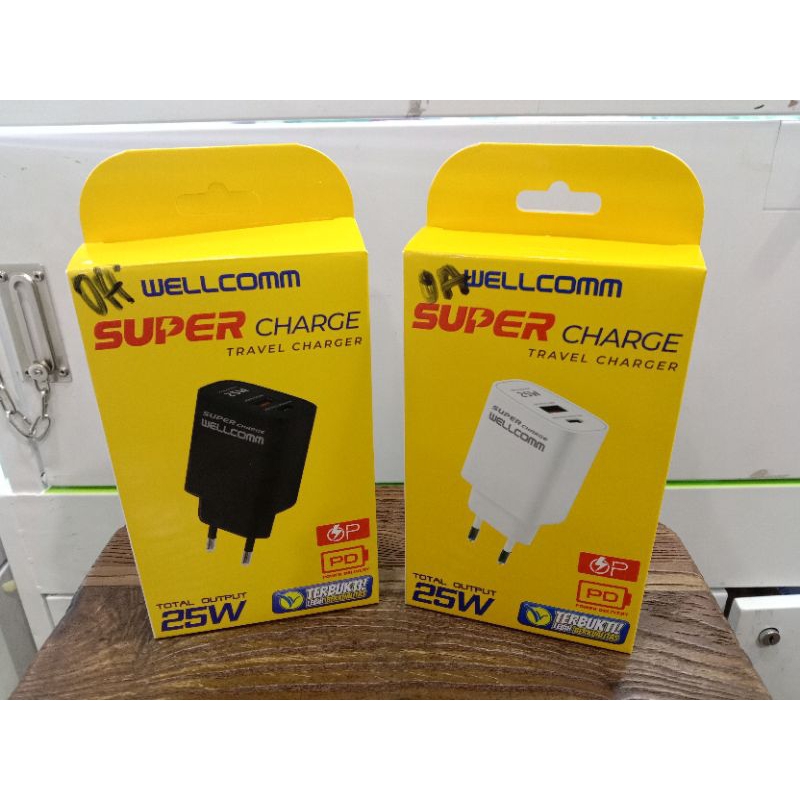 Jual CHARGER WELCOMM TYPE-C SUPER CHARGE 25W | Shopee Indonesia