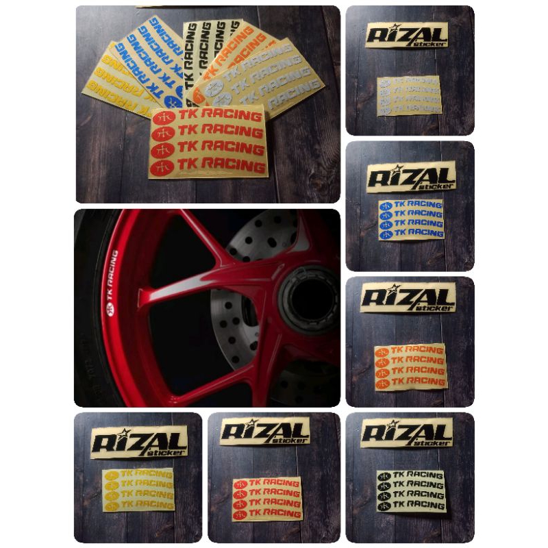Jual sticker TK racing untuk di pelek sticker cutting | Shopee Indonesia
