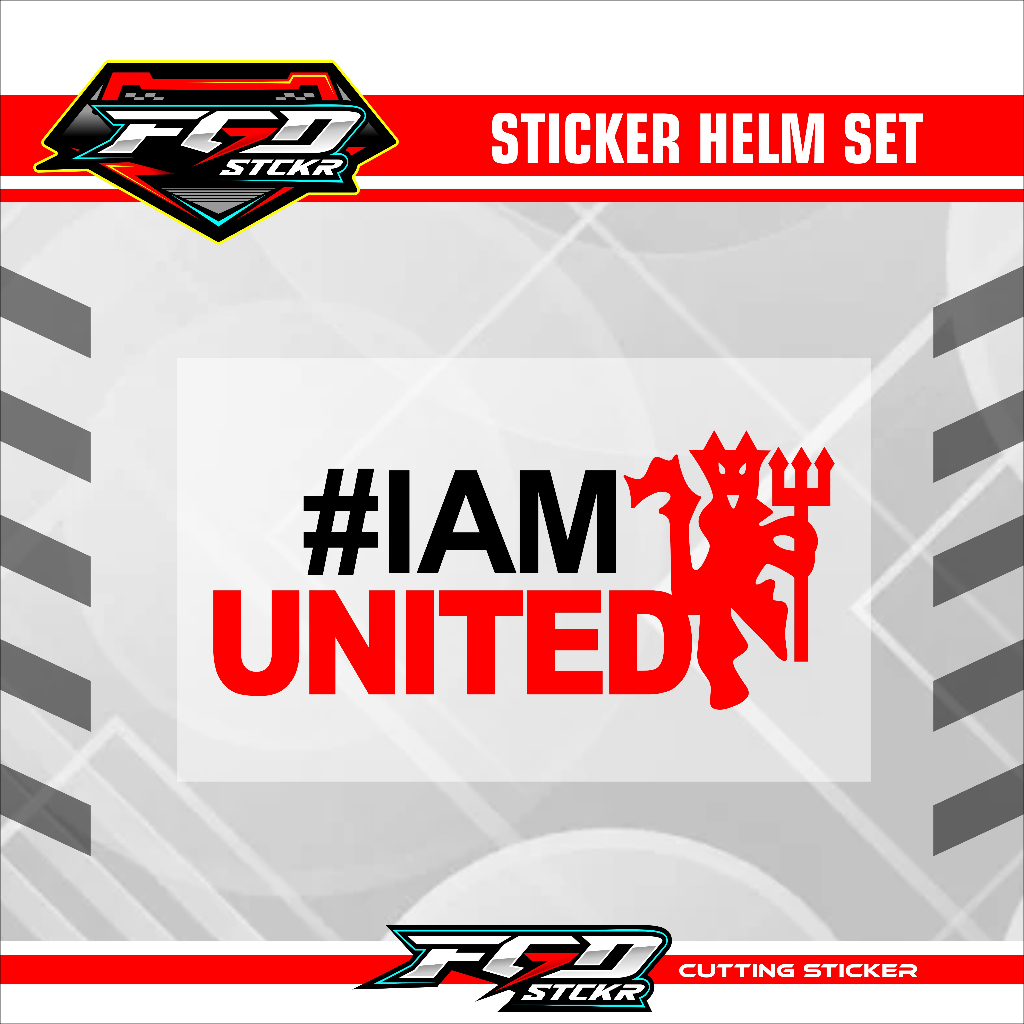 Jual Cutting Sticker i am United Manchester United Variasi Mobil Motor ...