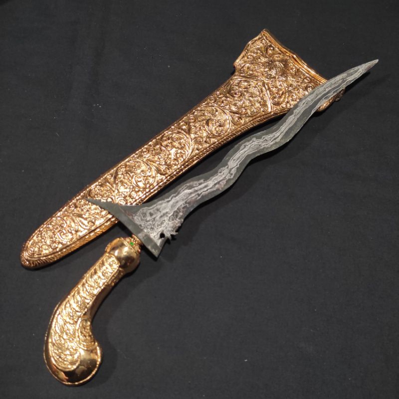 Jual Keris Naga Siluman Luk 5 Warangka Full Sembur Emas Garap Super ...