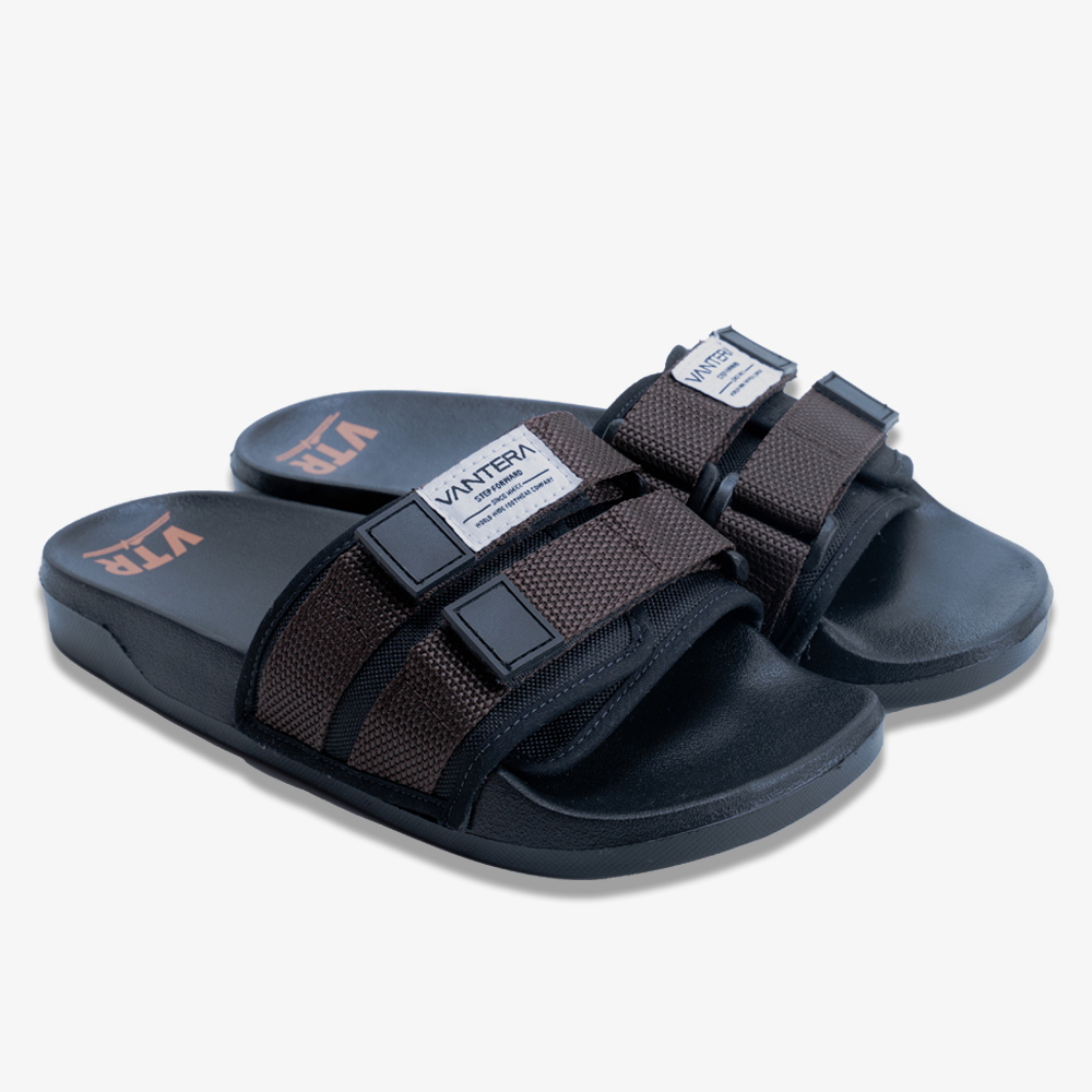 Jual Vantera Official - Vanzy Black | Sandal Slipper | Sandal Pria ...