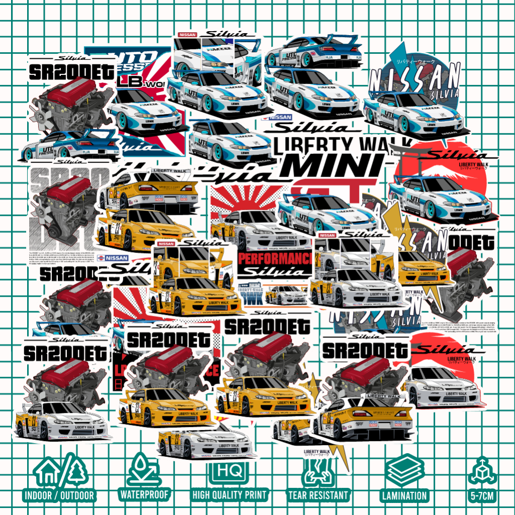 Jual KARIMAKE Sticker Pack NISSAN SILVIA S15 LBWK AUTO FINESSE ...