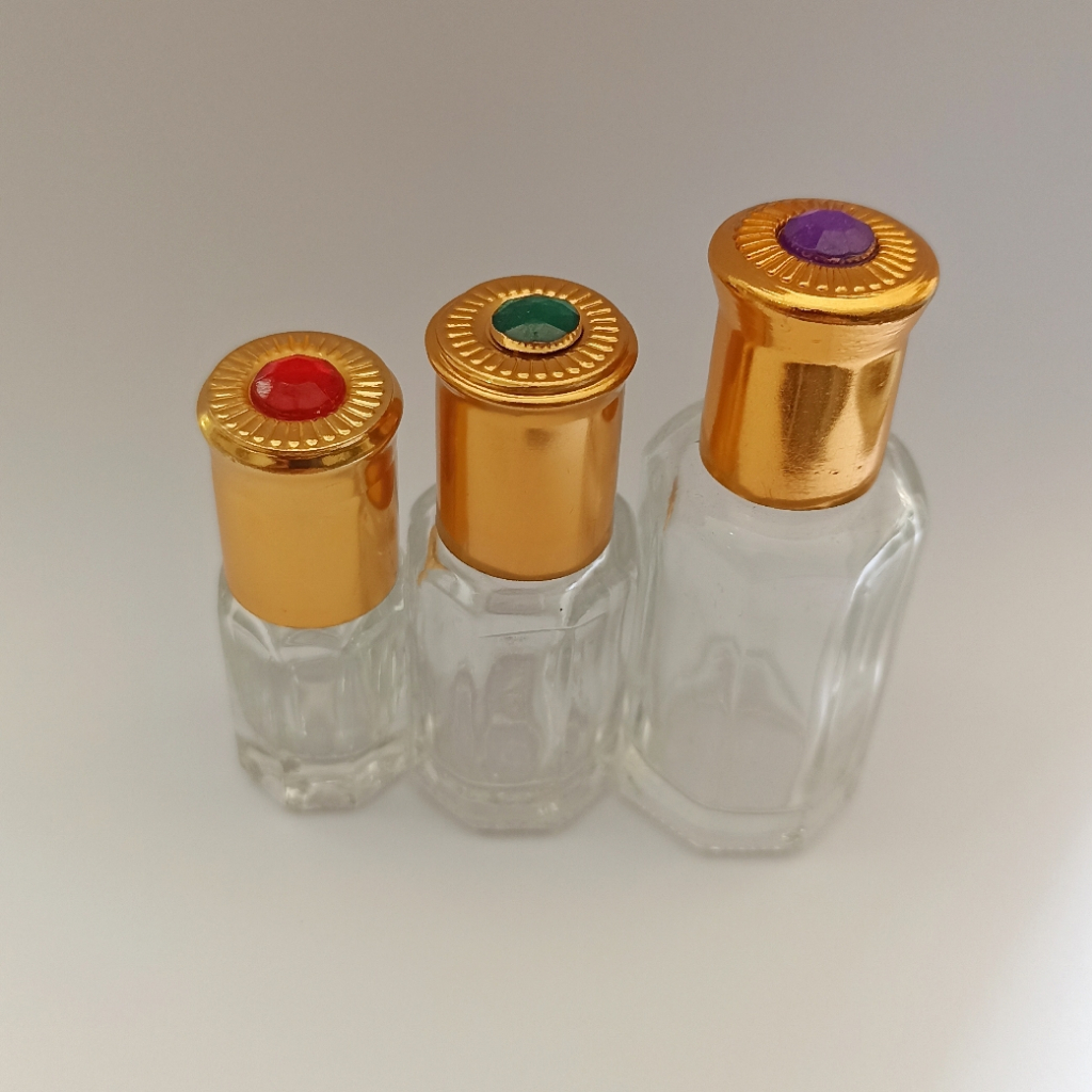 Jual Botol Parfum Kaca Kosong Model Permata Roll On 3 ML 6 ML 12 ML ...