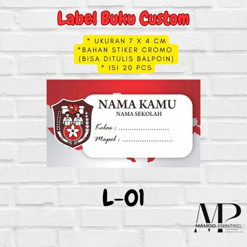 Jual stiker label buku nama pelajaran custom | Shopee Indonesia