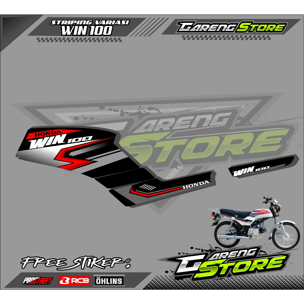 Jual STRIPING VARIASI WIN 100 / STICKER MOTOR YAMAHA WIN 100 | Shopee ...