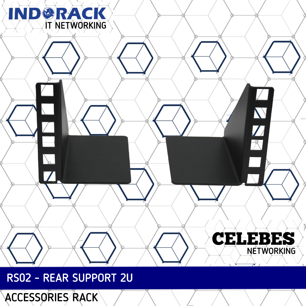 Jual RS02 Rear Support Rack INDORACK 2U Penahan Perangkat Rak Server ...