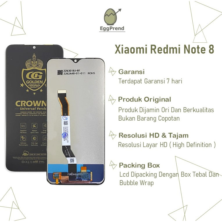 Jual LCD TOUCHSCREEN XIAOMI REDMI NOTE 8 ORIGINAL 1 SET COMPLETE FULLSET | Shopee Indonesia