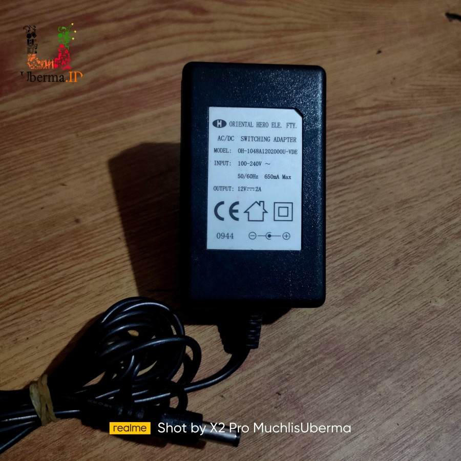 Jual ADAPTER Oriental Hero Ele OH-1048A1202000U-VDE ADAPTOR 12v 2a ...