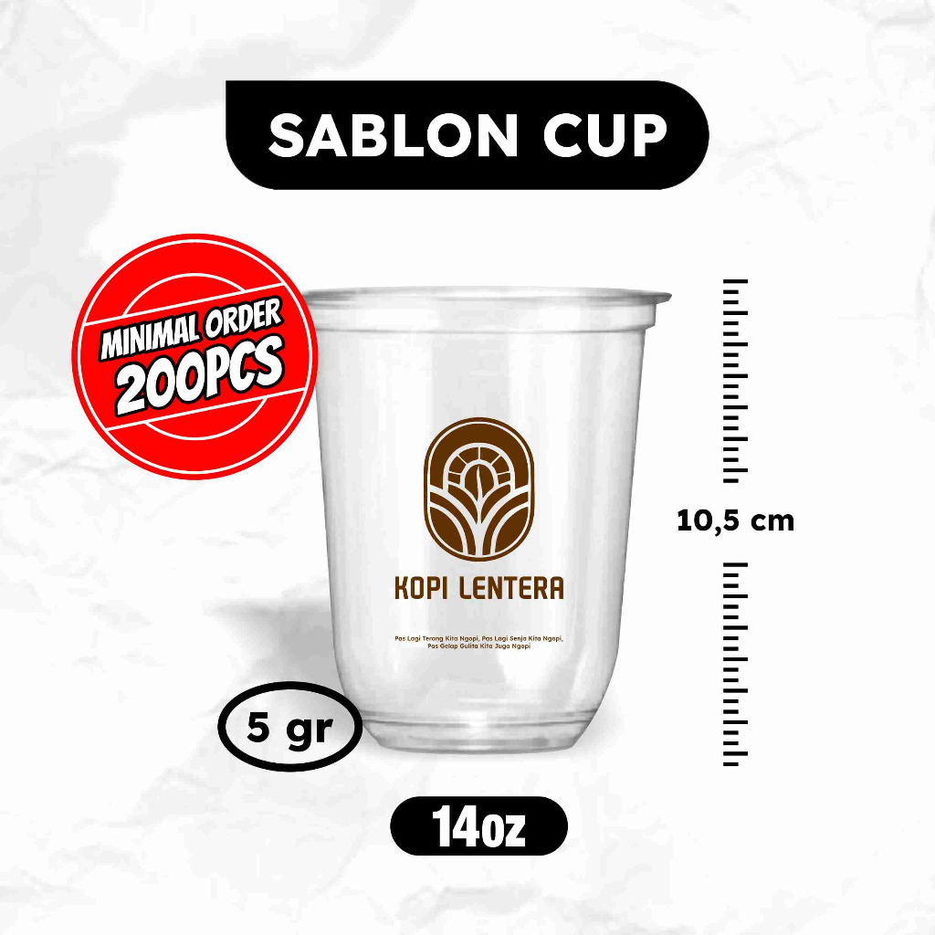 Jual Sablon Cup Gelas Custom 14oz 16oz 18oz 22oz Oval Murah Free Desain | Shopee Indonesia