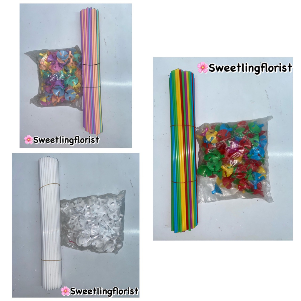 Jual Stick Balon + Cup / Stik Balon / Pegangan Balon / Gagang Balon ...