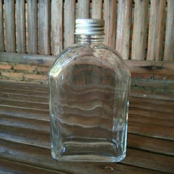 Jual Botol kaca 250ml gepeng tutup aluminium | Shopee Indonesia
