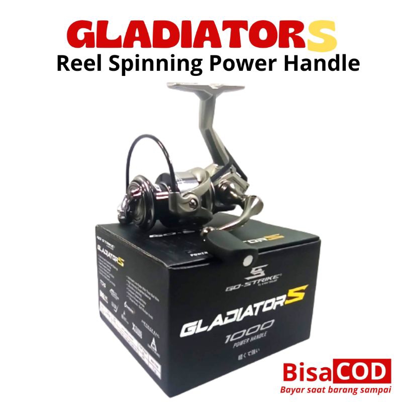 Jual GLADIATORS Reel pancing spinning Power Handle | Shopee Indonesia