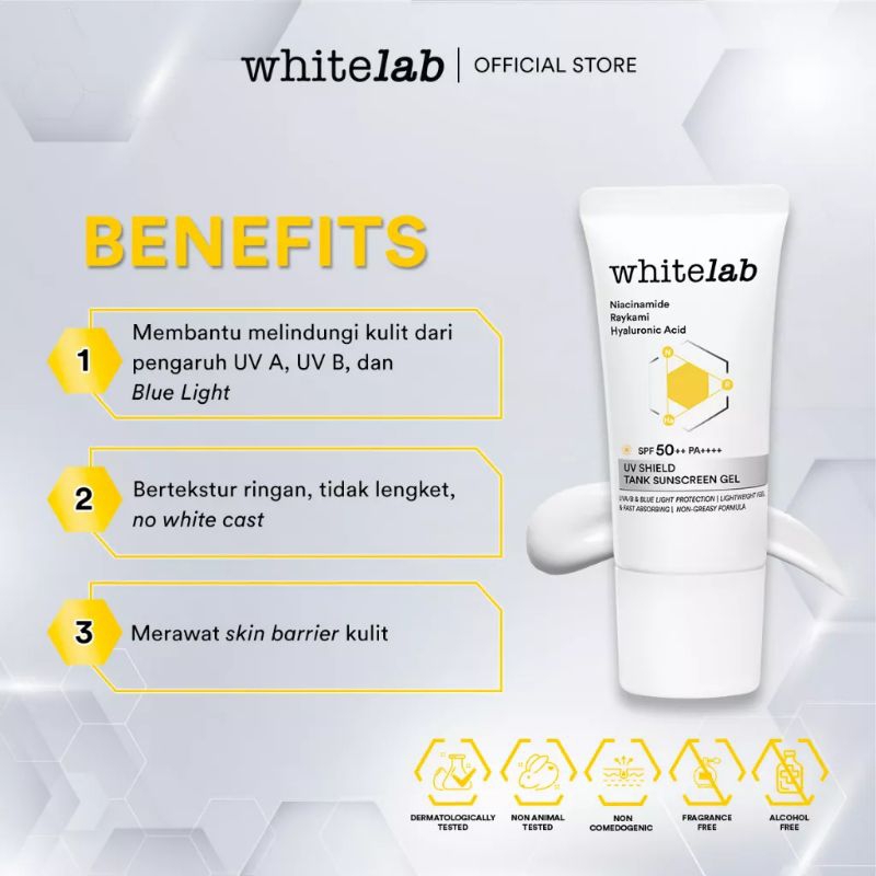 Jual Whitelab Sunscreen Gel SPF 50 Pa+++ (30ml) | Shopee Indonesia
