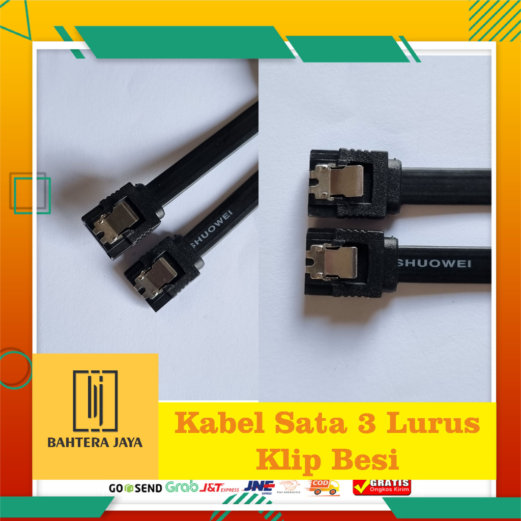 Jual Kabel Sata 3 6Gbps Klip Besi Lurus | Shopee Indonesia
