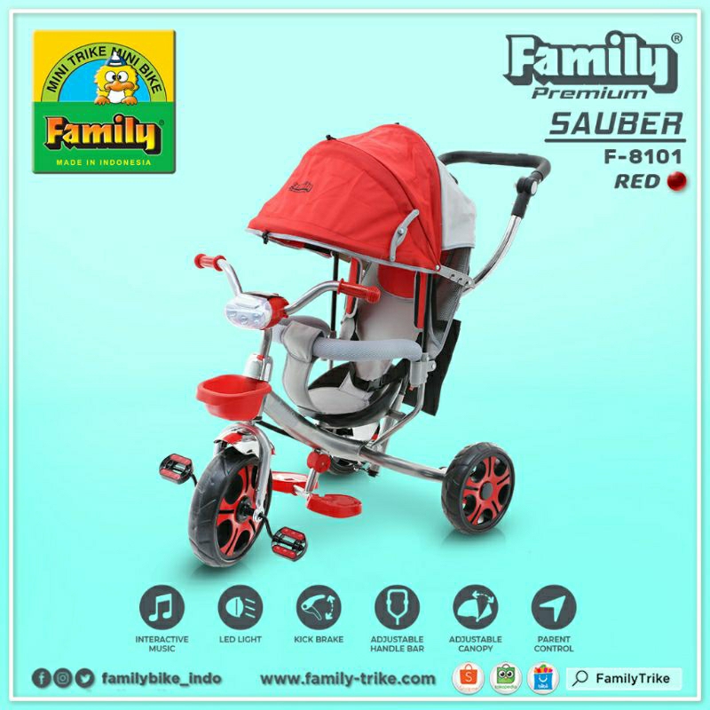 Jual Sepeda Anak Stroller Family Premium Sauber | Shopee Indonesia