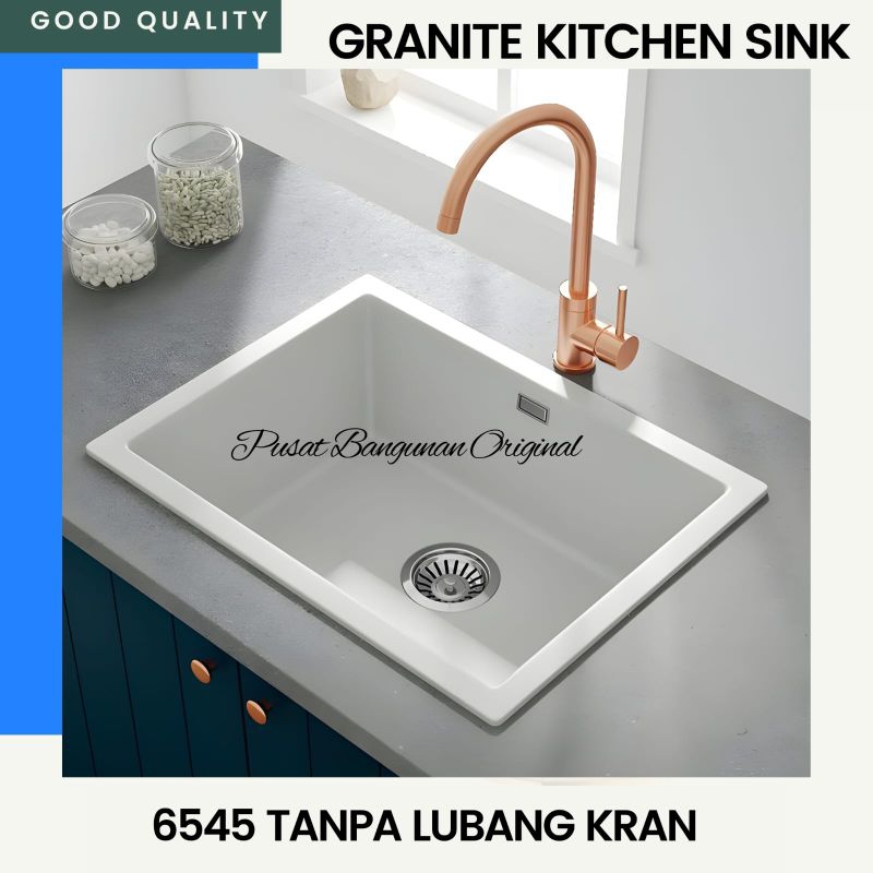 Jual BAK CUCI PIRING GRANIT KITCHEN SINK GRANITE PUTIH WHITE BERTU 6545 ...