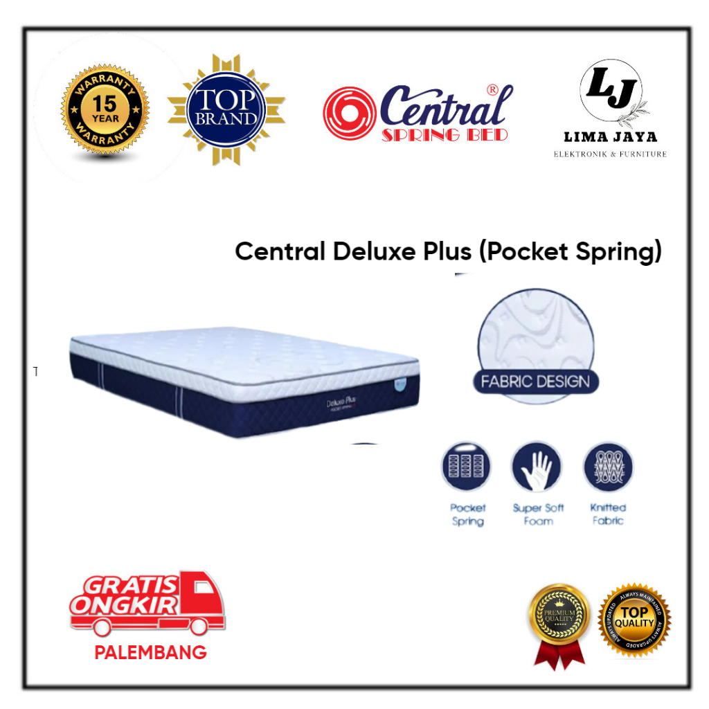 Jual Matras Springbed Central Deluxe Plus (Pocket Spring) Kasur ...