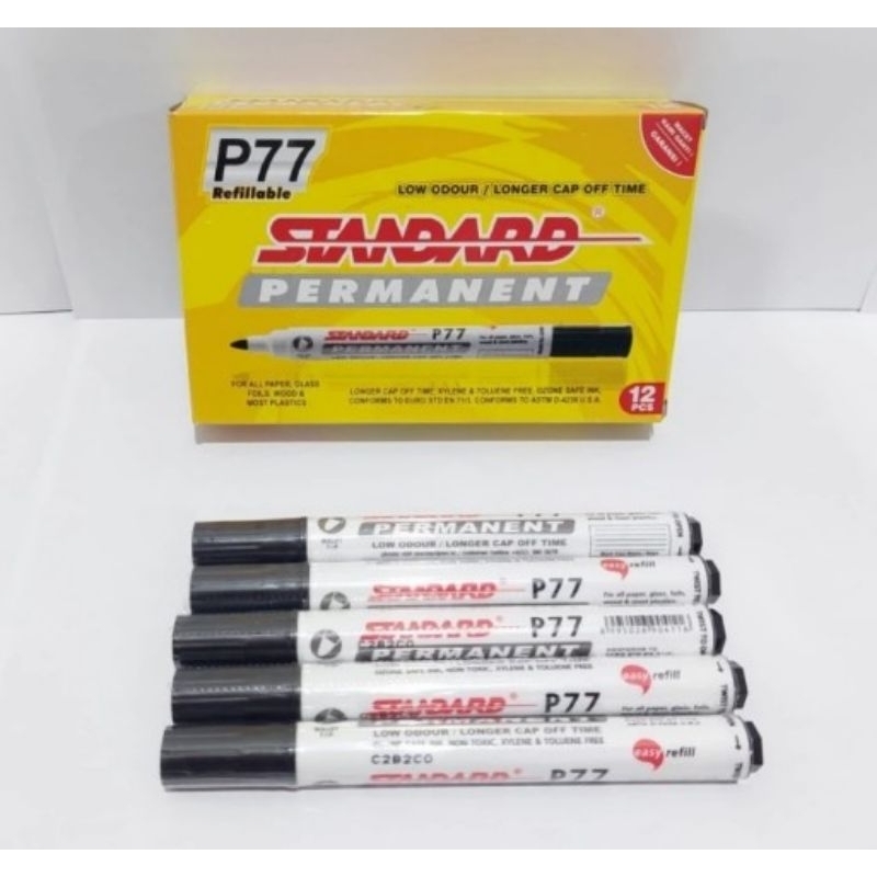 Jual Spidol Hitam Permanent Standart P77 (per pcs) | Shopee Indonesia