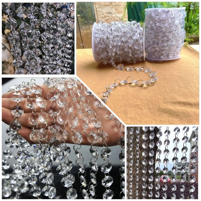 Jual Crystal Roll Beads Plain / Manik Manik Kristal Polos / Tirai Manik ...