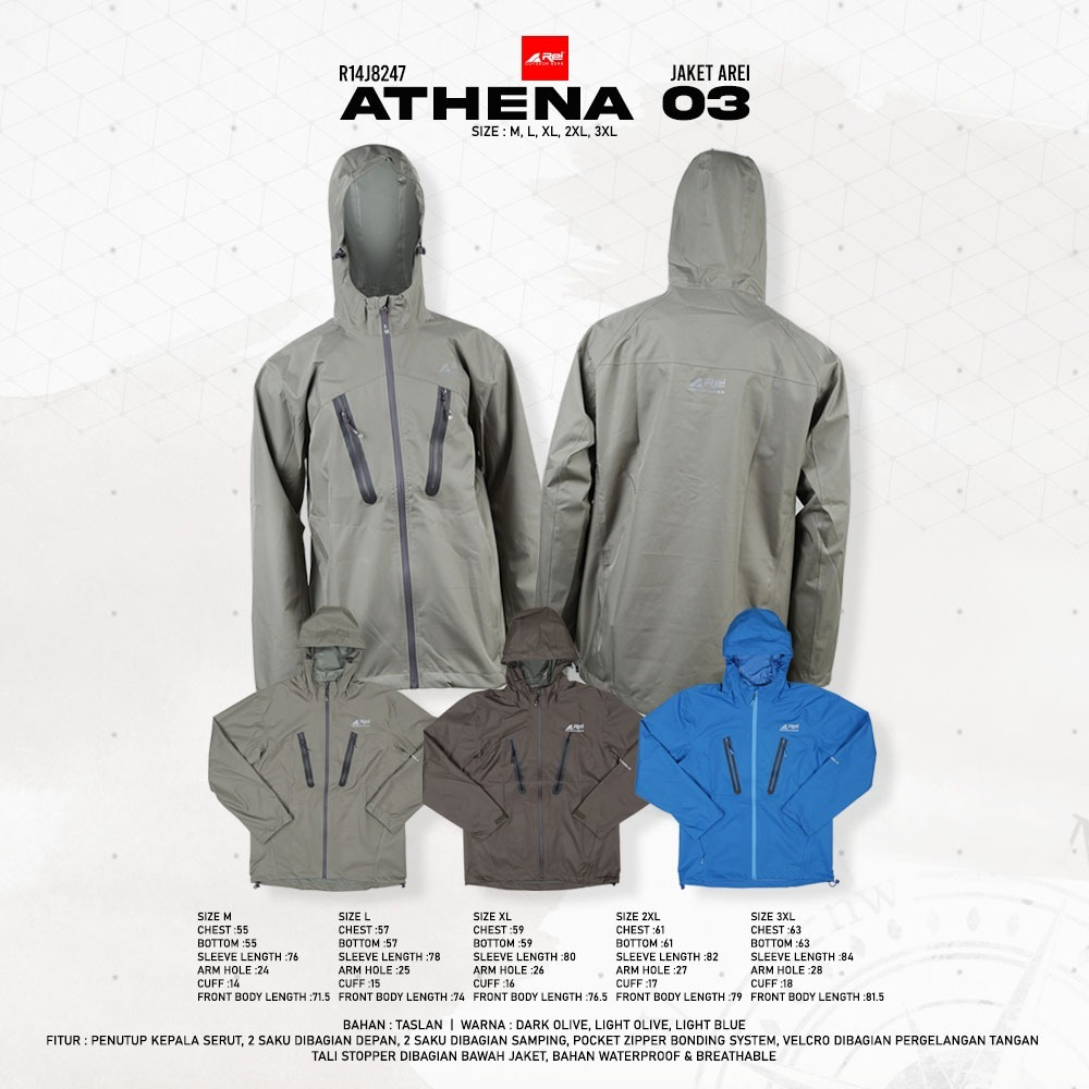 Jual Jaket Gunung Pria Athena 03 Arei Outdoorgear | Shopee Indonesia