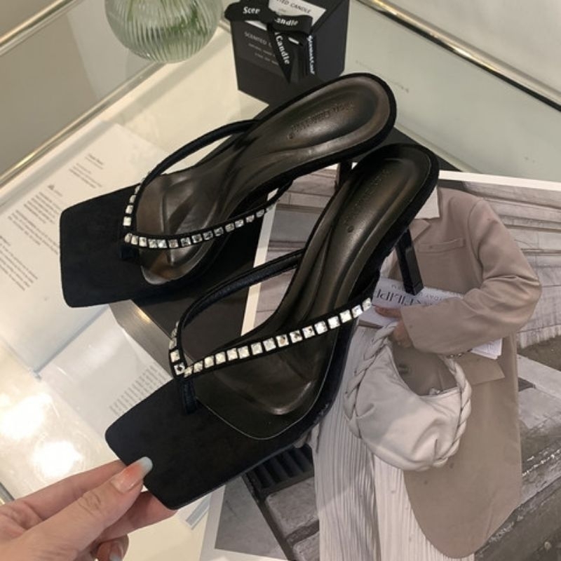 Jual Series AR 11 Rhinestone Heel Sandal Wanita High Heels Pesta Hak ...