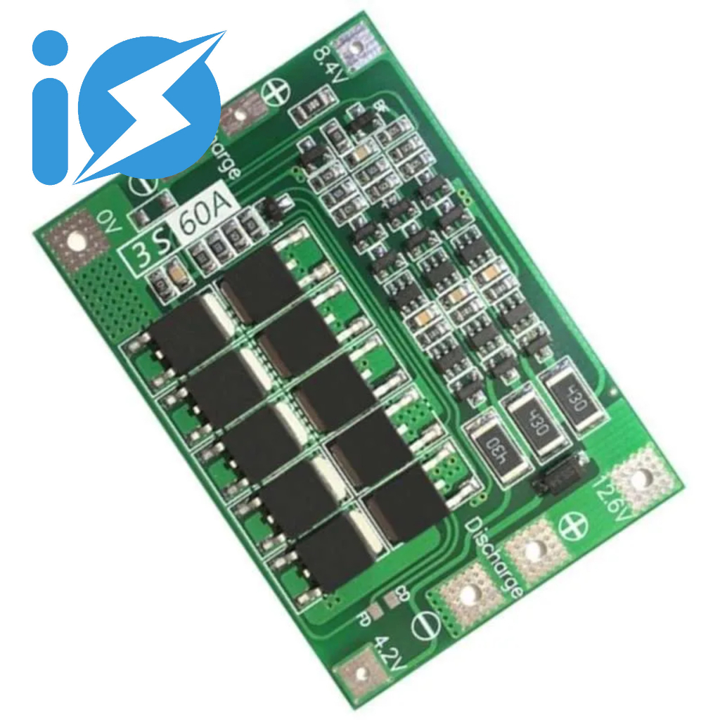 Jual Module BMS 3S 12.6V 12V 60A Balanced Lithium Ion Polymer 18650 ...