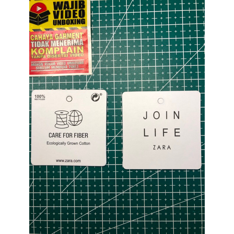 Jual ZARA MAIN TAG BARCODE SUPER PREMIUM SUPER TEBAL VARIASI CO 1X DI ...