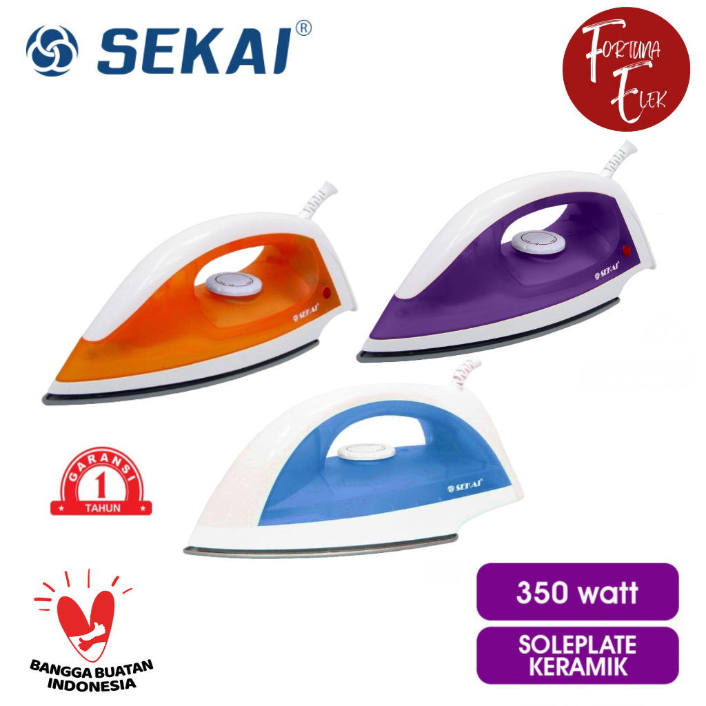 Jual SEKAI Setrika Kering Premium Dry Iron DI - 888 Plat Keramik ...
