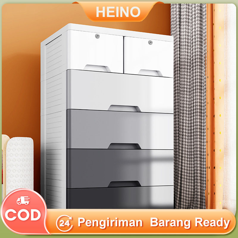 Jual Heino Plastik 50cm Kabinet Laci Abu Abu Gradien Loker Lemari Baju Lemari Pakaian Plastik 
