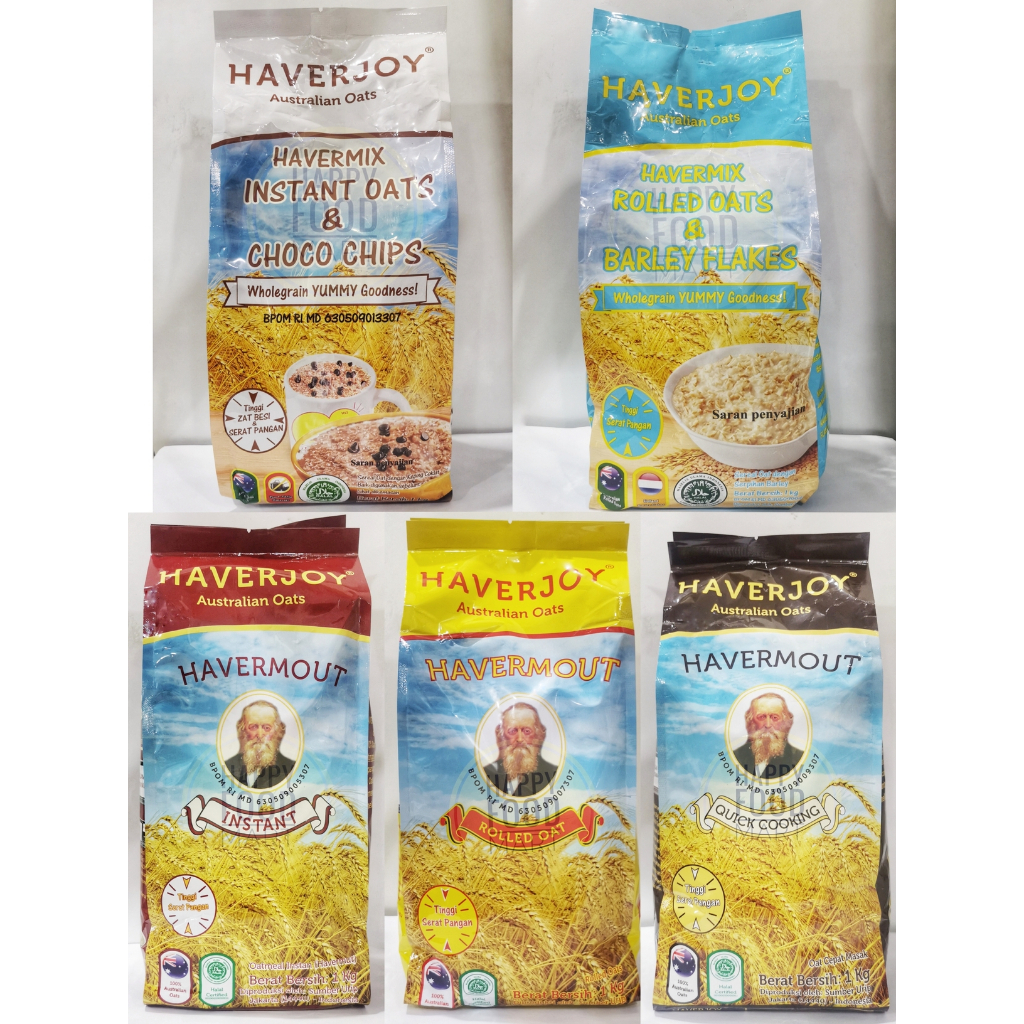 Jual [HALAL] HAVERJOY OATMEAL 1 KG/AUSTRALIA OAT HAVERMOUT/SARAPAN ...