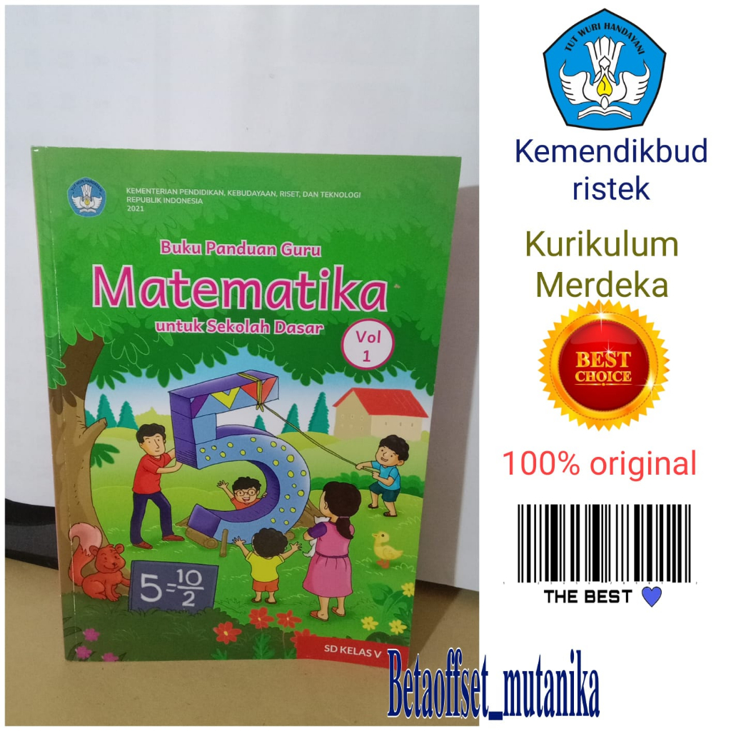 Jual Buku panduan guru kelas 5 sd matematika volume 1 kurikulum merdeka | Shopee Indonesia